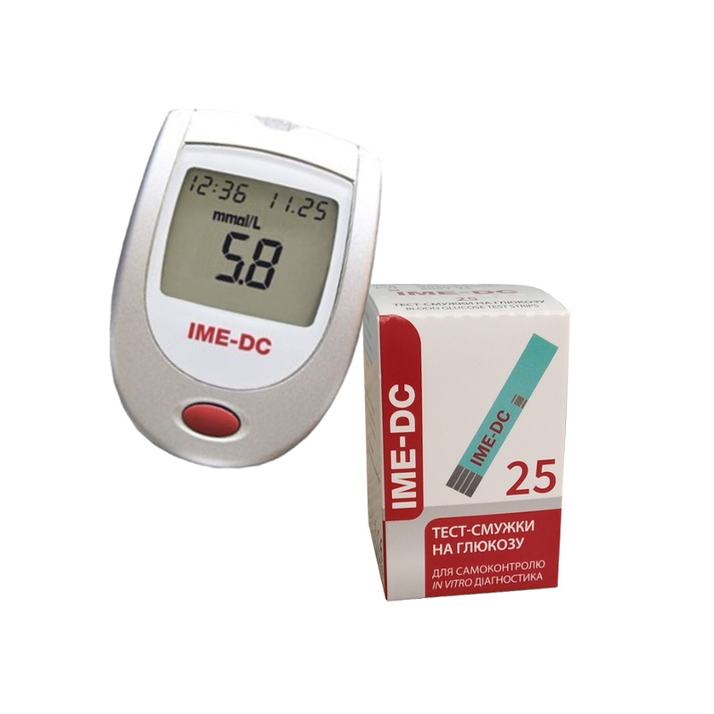 Глюкометр IME-DC і тест-смужки 25 штук. купити в Києві, ціна - NetDiabet